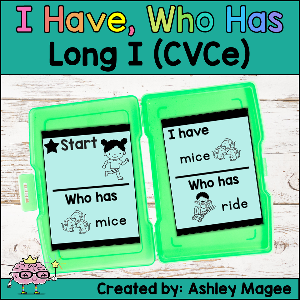 I Have Who Has Long I Words (CVCe) Phonics Game Activity for Practice ...