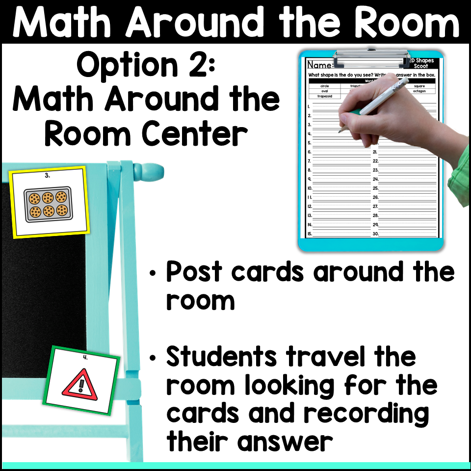 Math Scoot! 2D Shape Activity Game Center Identify Real World Shapes ...