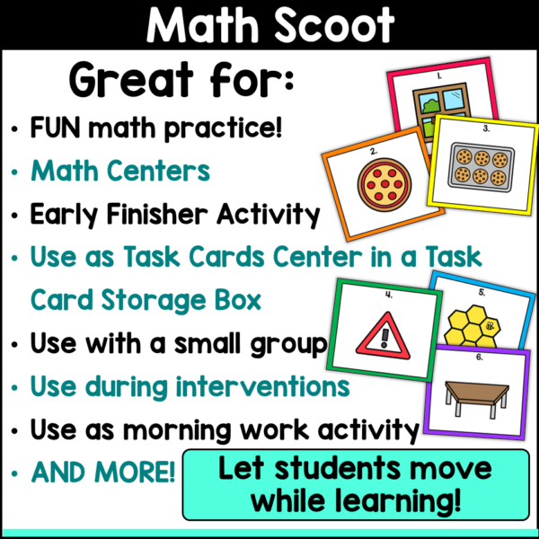 Math Scoot! 2D Shape Activity Game Center Identify Real World Shapes ...