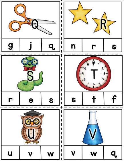 Back to School Alphabet Clip Cards | Made By Teachers