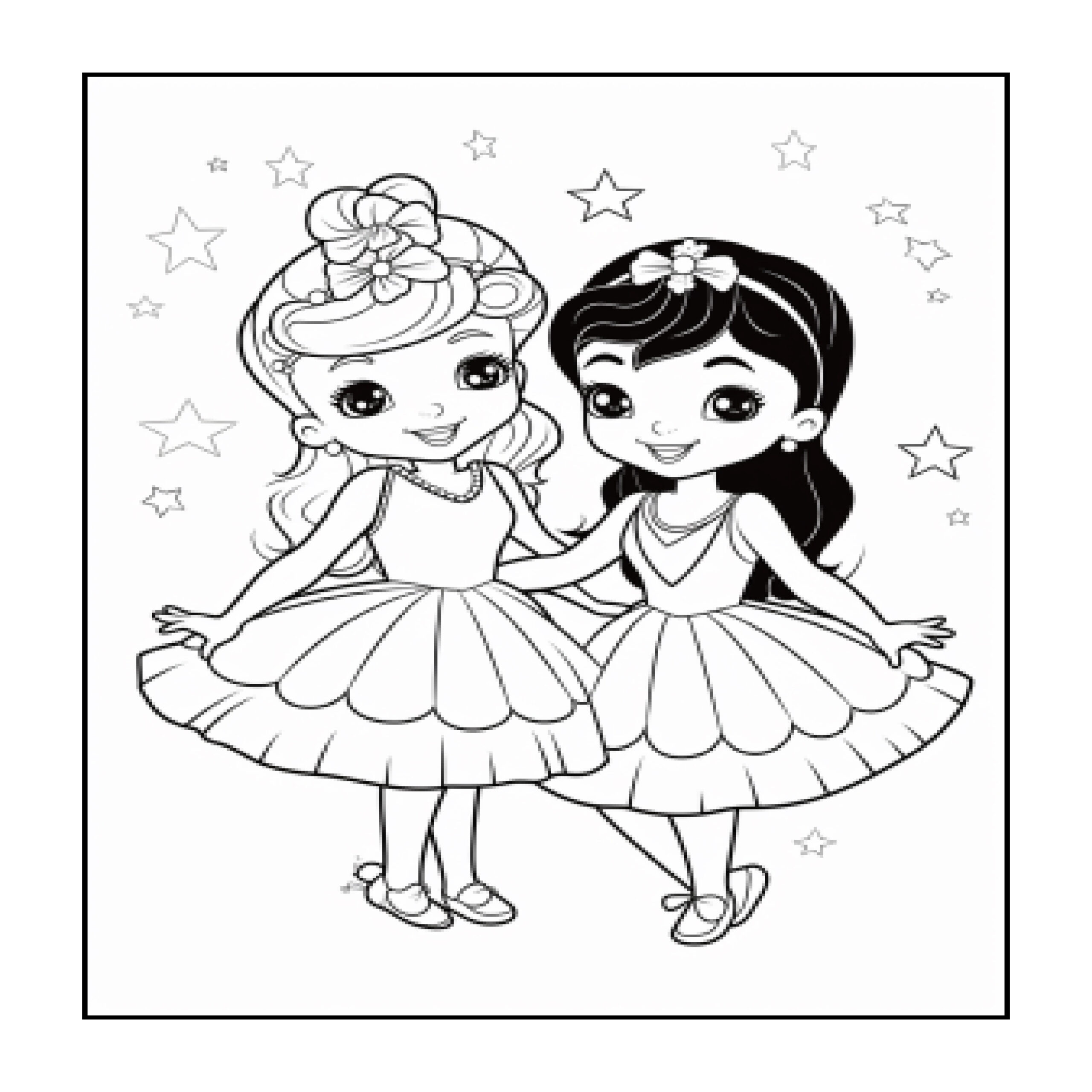 Ballerina Coloring Book For Girls : Ballet Coloring Pages for Little ...