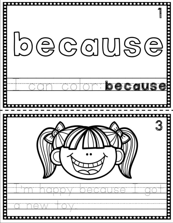 Sight Word Flip Book (Flipbook) - BECAUSE | Made By Teachers
