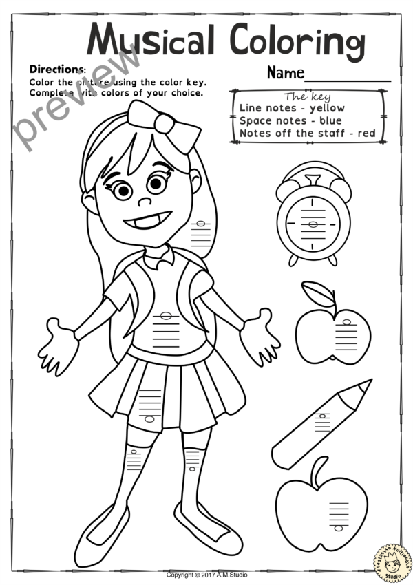 Lines and Spaces Music Worksheets for Back to School | Made By Teachers