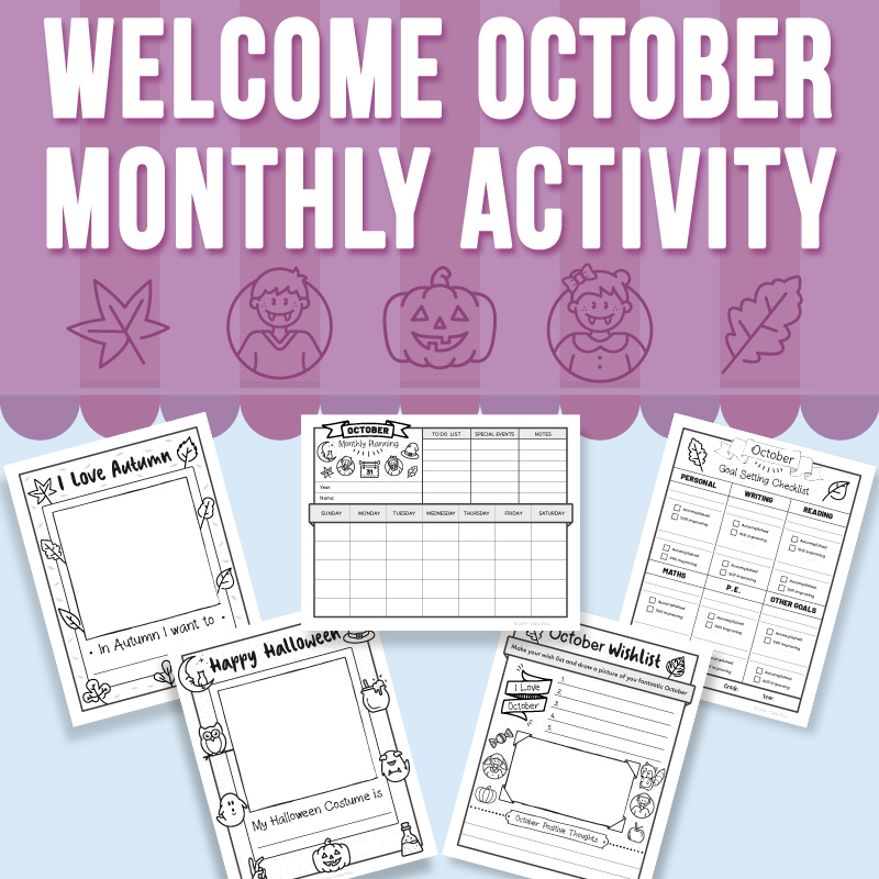 Welcome October Monthly Activity | Made By Teachers