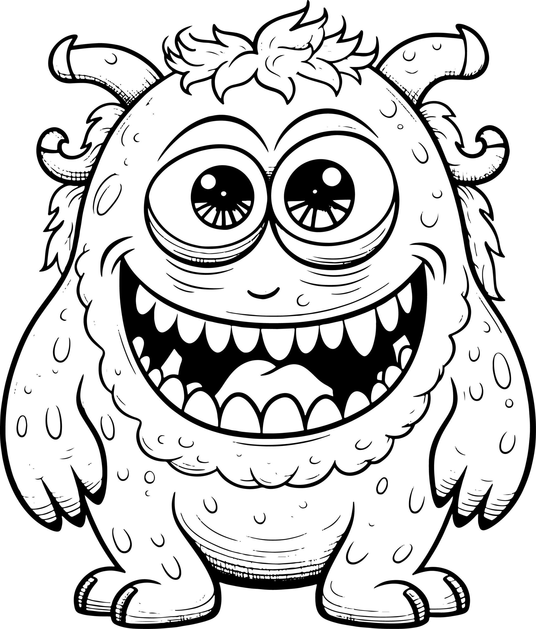 Monster Coloring Book: Cute Monster Coloring Pages for Kids | Made By ...