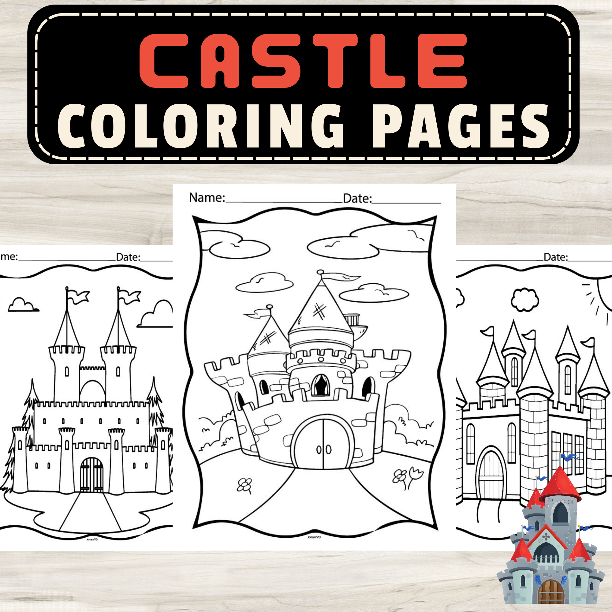 Castle Coloring Pages For Kids