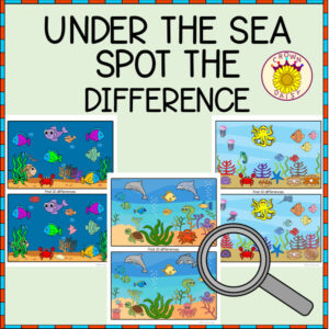 Under the Sea Spot the Difference Visual Perception Activities | Made ...