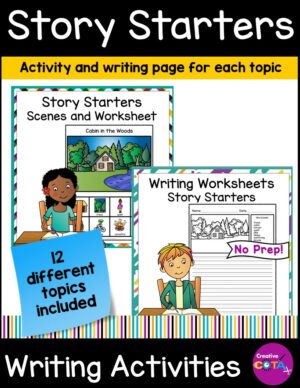 Story Starters Literacy Centers Kindergarten or 1st grade Writing ...