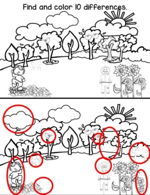 Visual Perception Spot the Difference Fall Occupational Therapy ...
