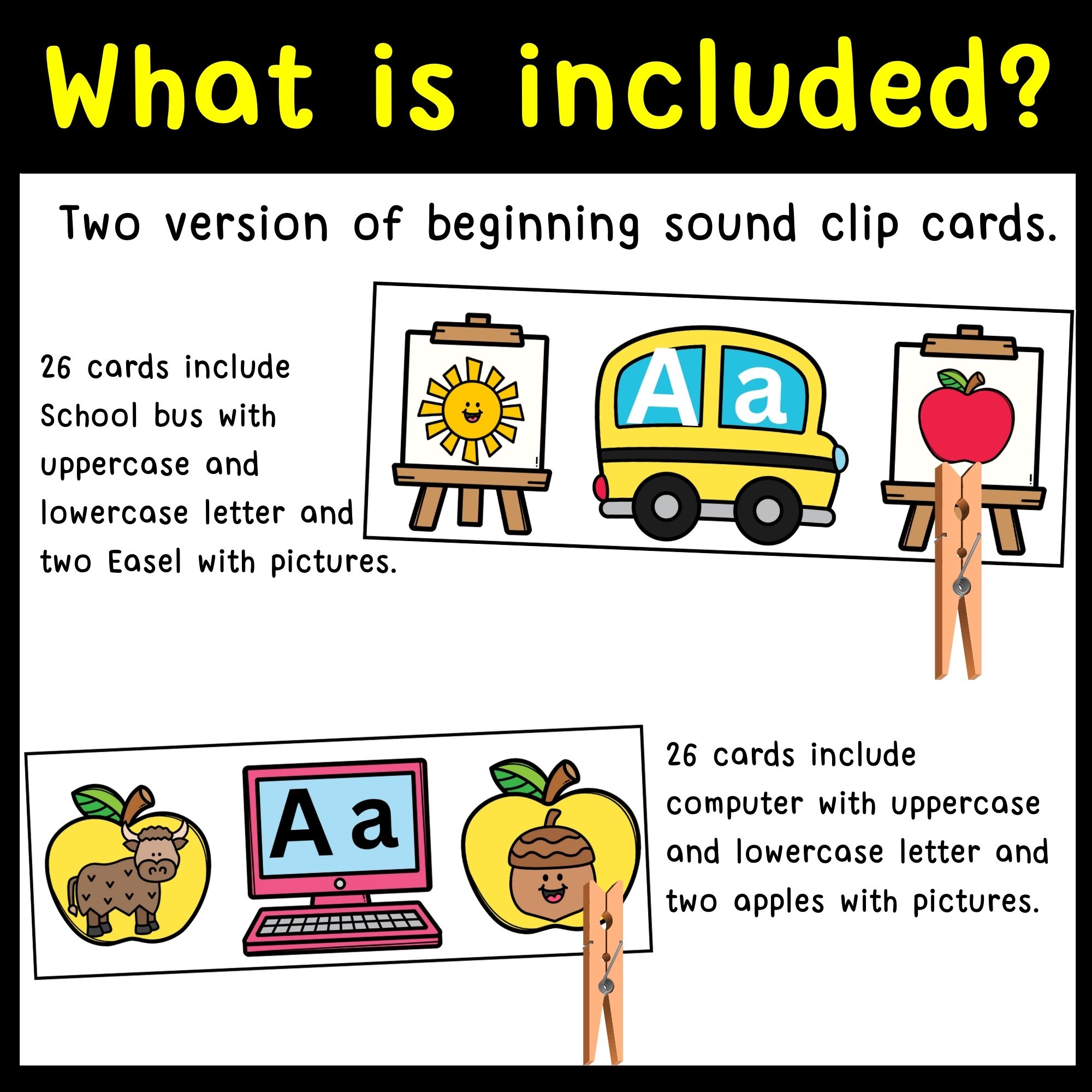 Back To School Beginning Sound Match Game, Back to School Alphabet ...