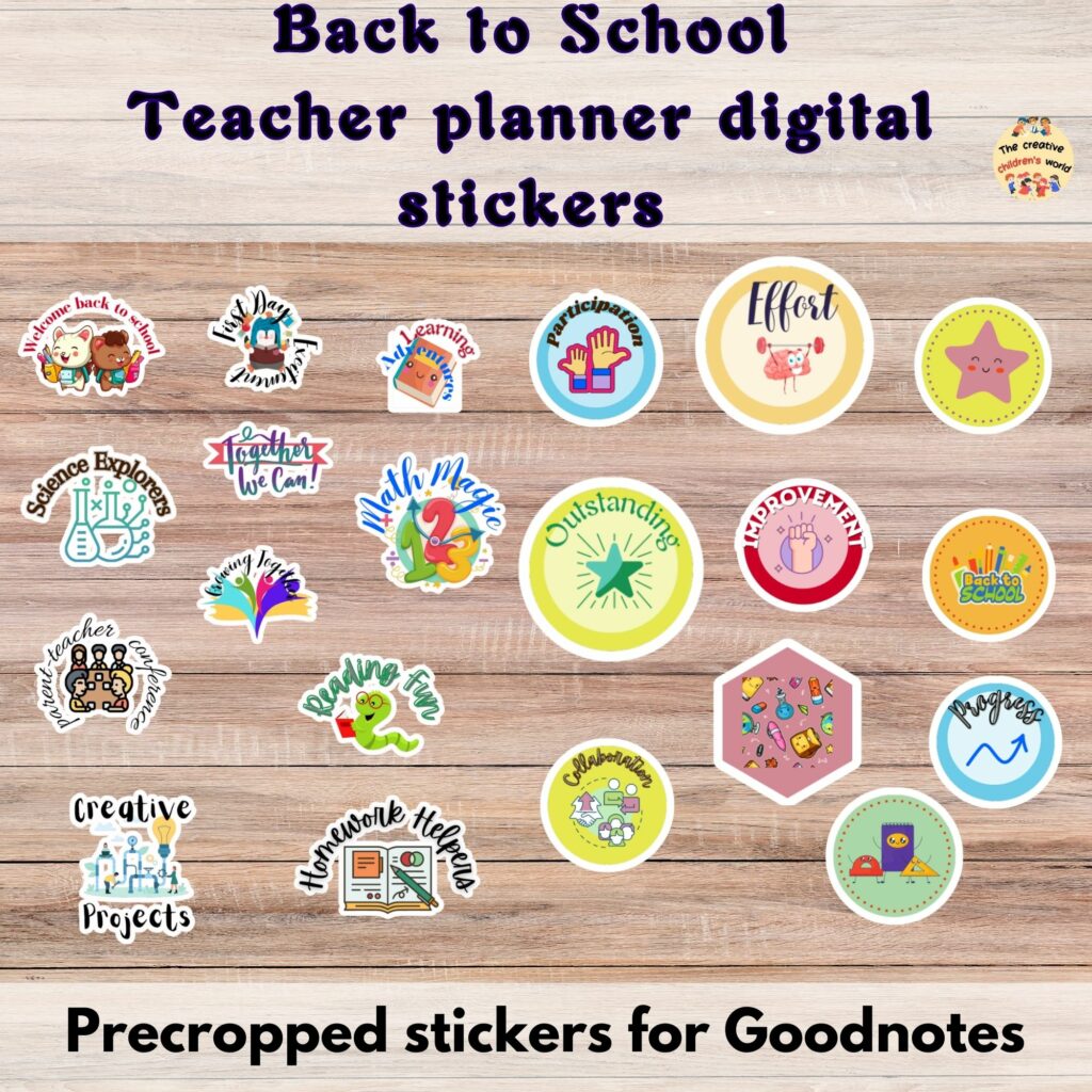 Teacher planner digital stickers|back to school digital stickers | Made ...