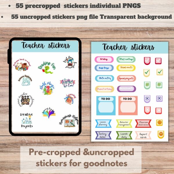 Teacher planner digital stickers|back to school digital stickers | Made ...