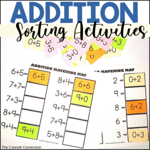 Addition Flash Cards and Sorting Mats for Comparing Sums | Made By Teachers
