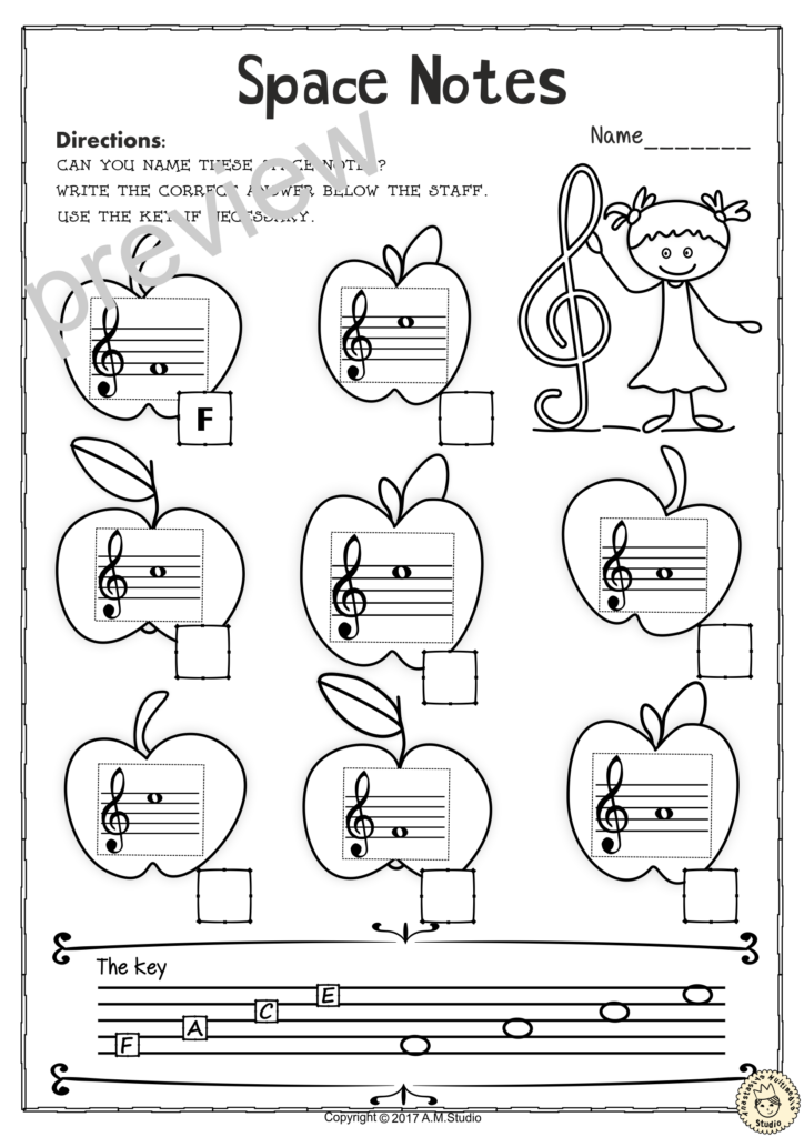 Treble Clef Note Name Worksheets | Back to School | Made By Teachers