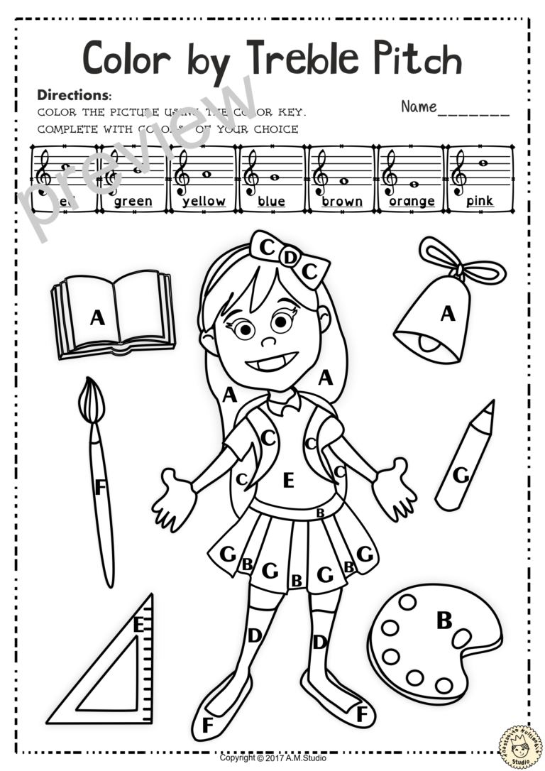 Treble Clef Note Name Worksheets | Back to School - Made By Teachers
