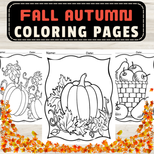 Fall Autumn Coloring Pages: 15 Cozy Scenes to Color - November Coloring ...