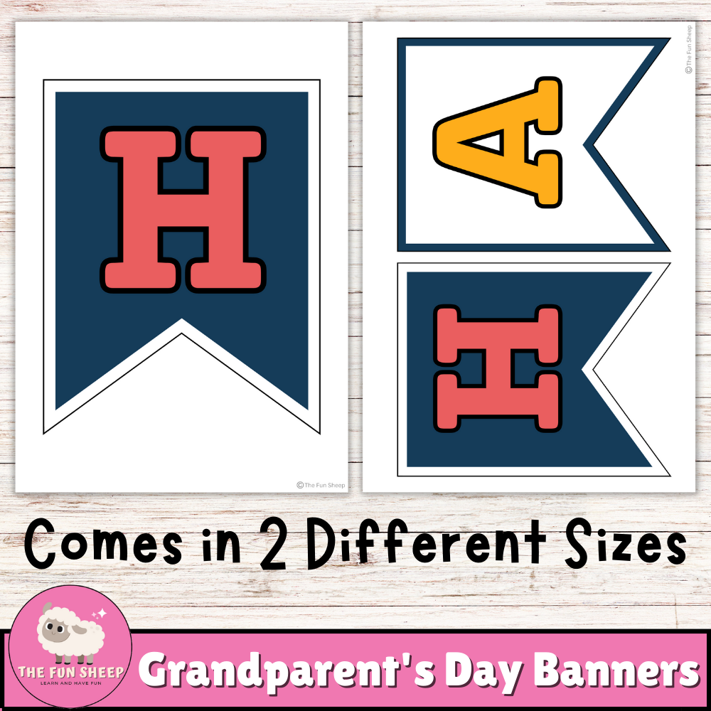 Grandparent's Day Banners | Happy Grandparent's Day Party DIY Decor ...