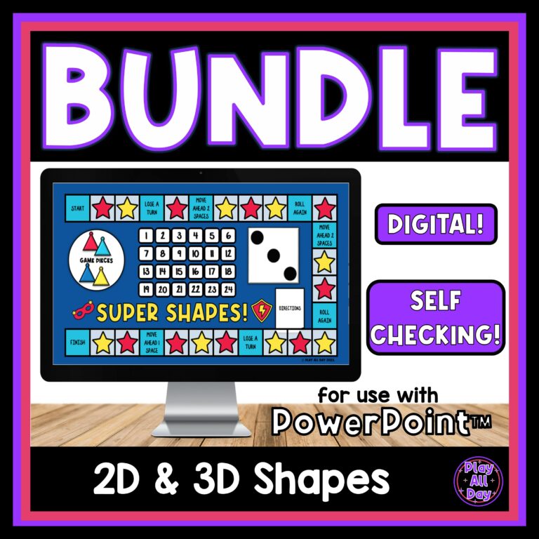 2D and 3D Shapes Digital Review Game for PowerPoint™ - Made By Teachers