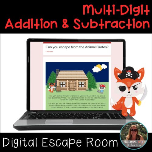 Multi Digit Addition and Subtraction Digital Escape Room - 4th Grade ...