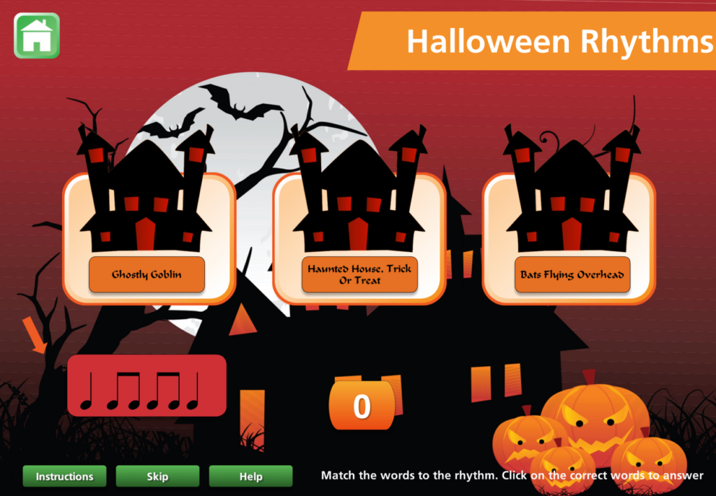 Themed Musical Word Rhythms Interactive Game - Made By Teachers