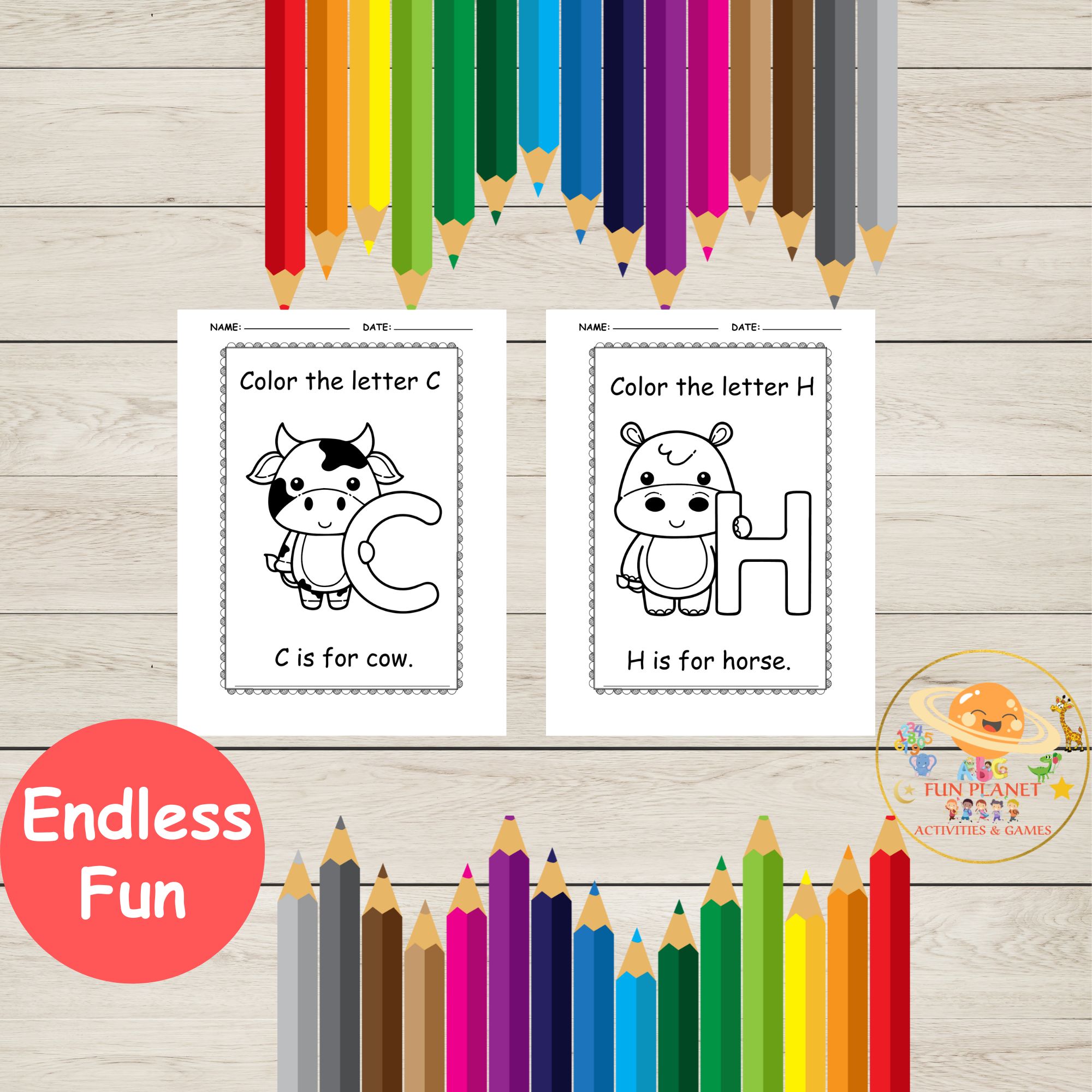 alphabet animals coloring | Made By Teachers