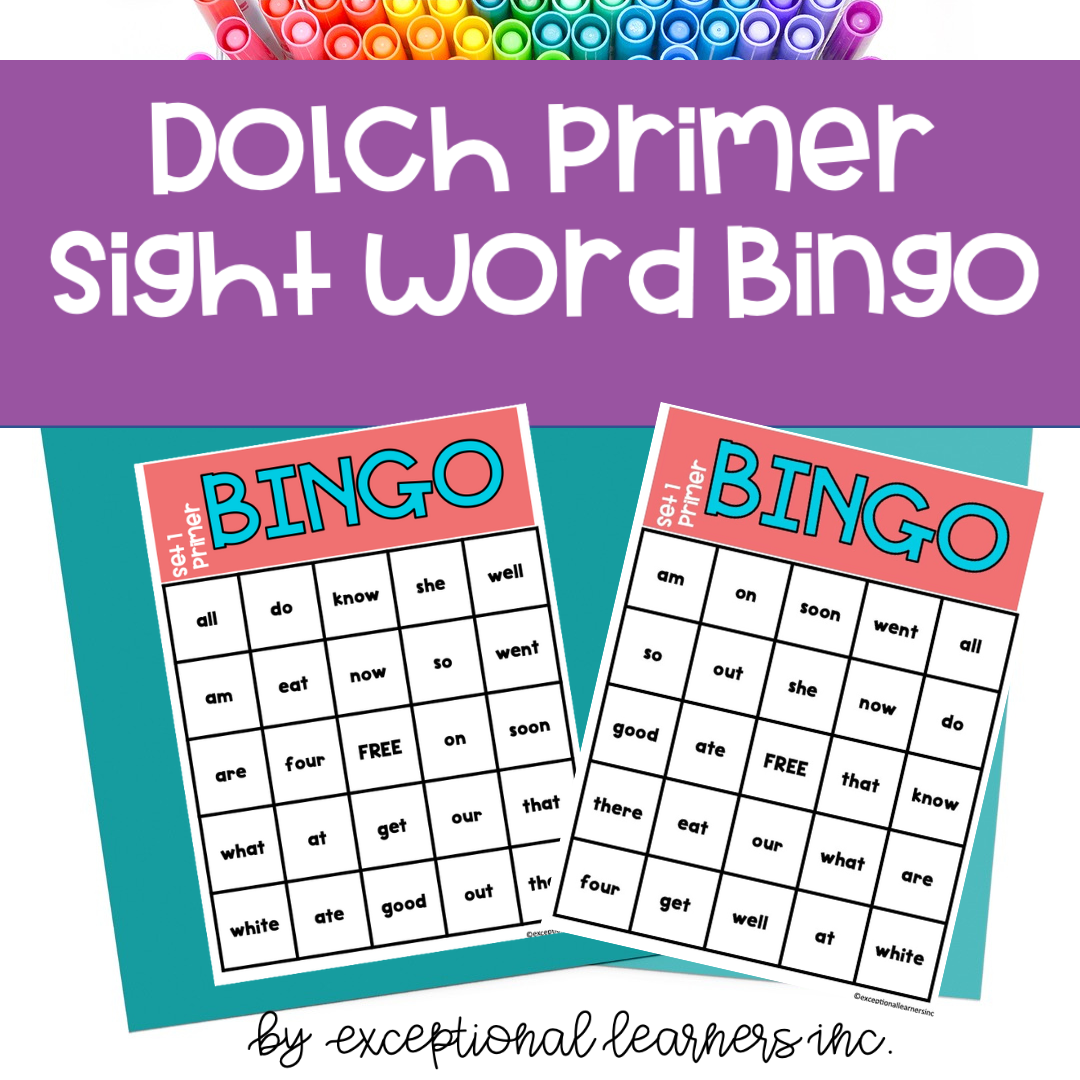 Dolch Primer Bingo Game and Literacy Center | Made By Teachers