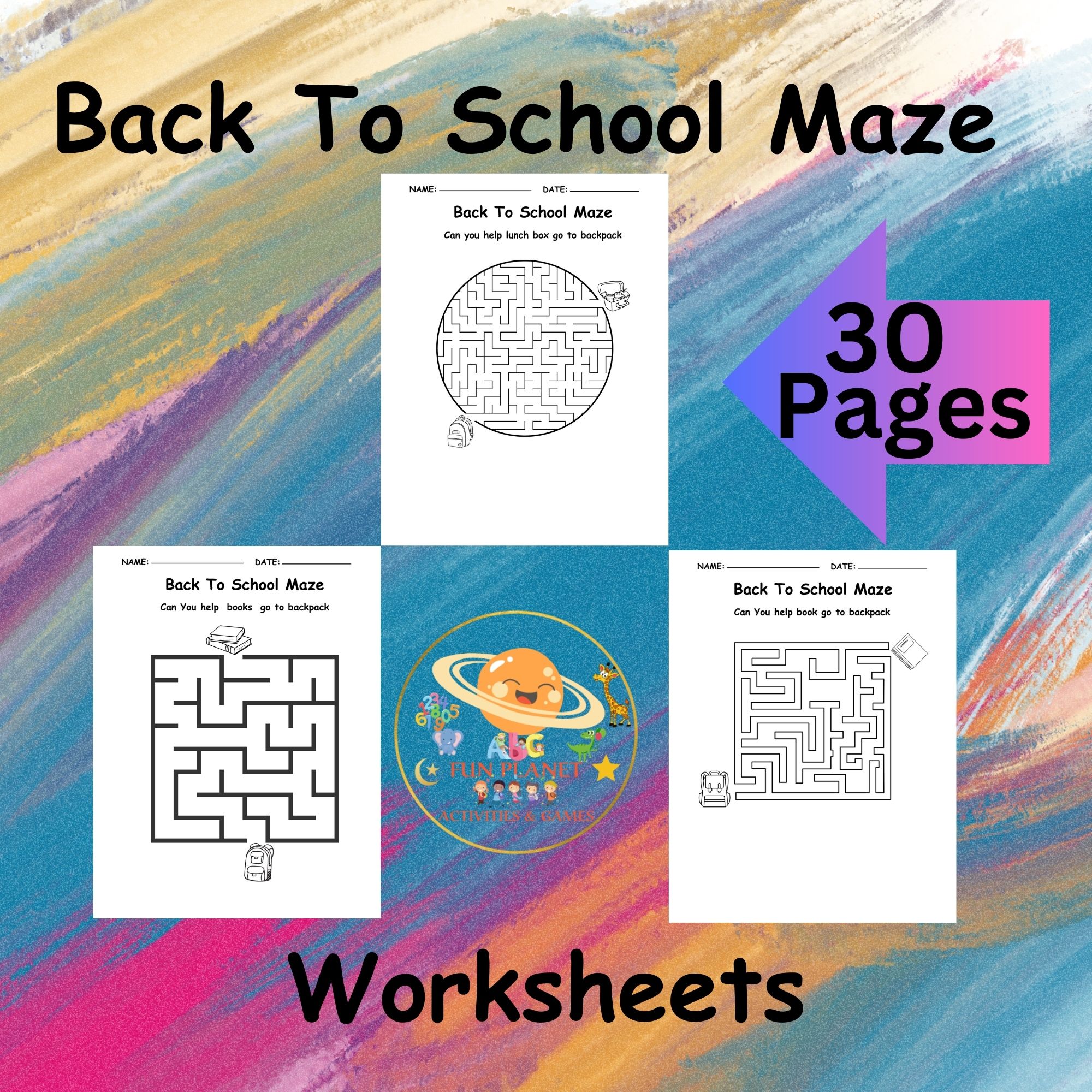 Back to School Maze puzzle | Made By Teachers