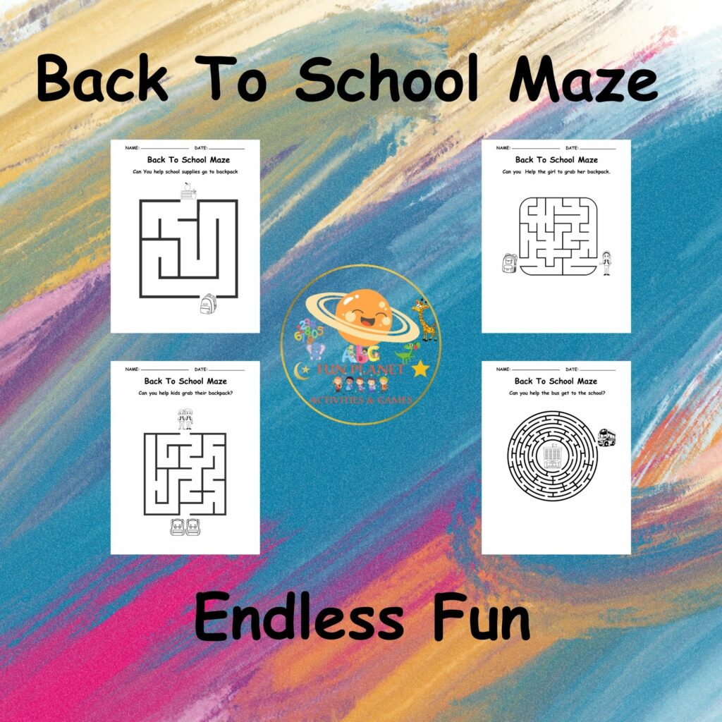 Back to School Maze puzzle | Made By Teachers