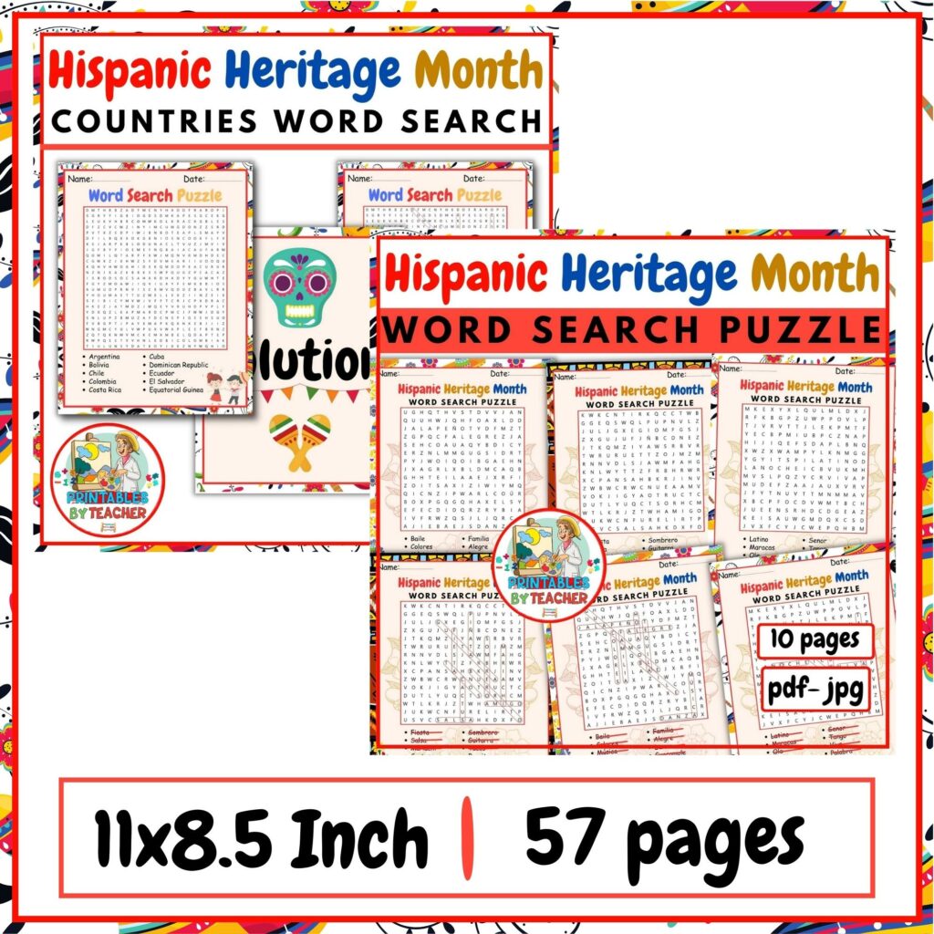 National Hispanic Heritage Month Activities BUNDLE | Hispanic games ...