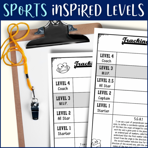 Math Student Data Tracking Sheets for 5th Grade CCSS - Sports Themed ...