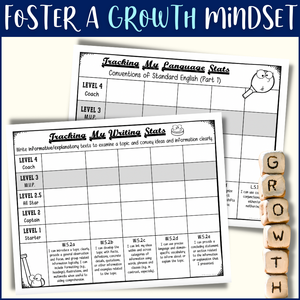 ELA Student Data Tracking Sheets for 5th Grade CCSS - Sports Themed ...