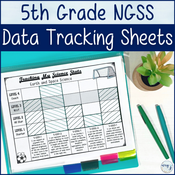 Science Student Data Tracking Sheets for 5th Grade NGSS - Sports Themed ...