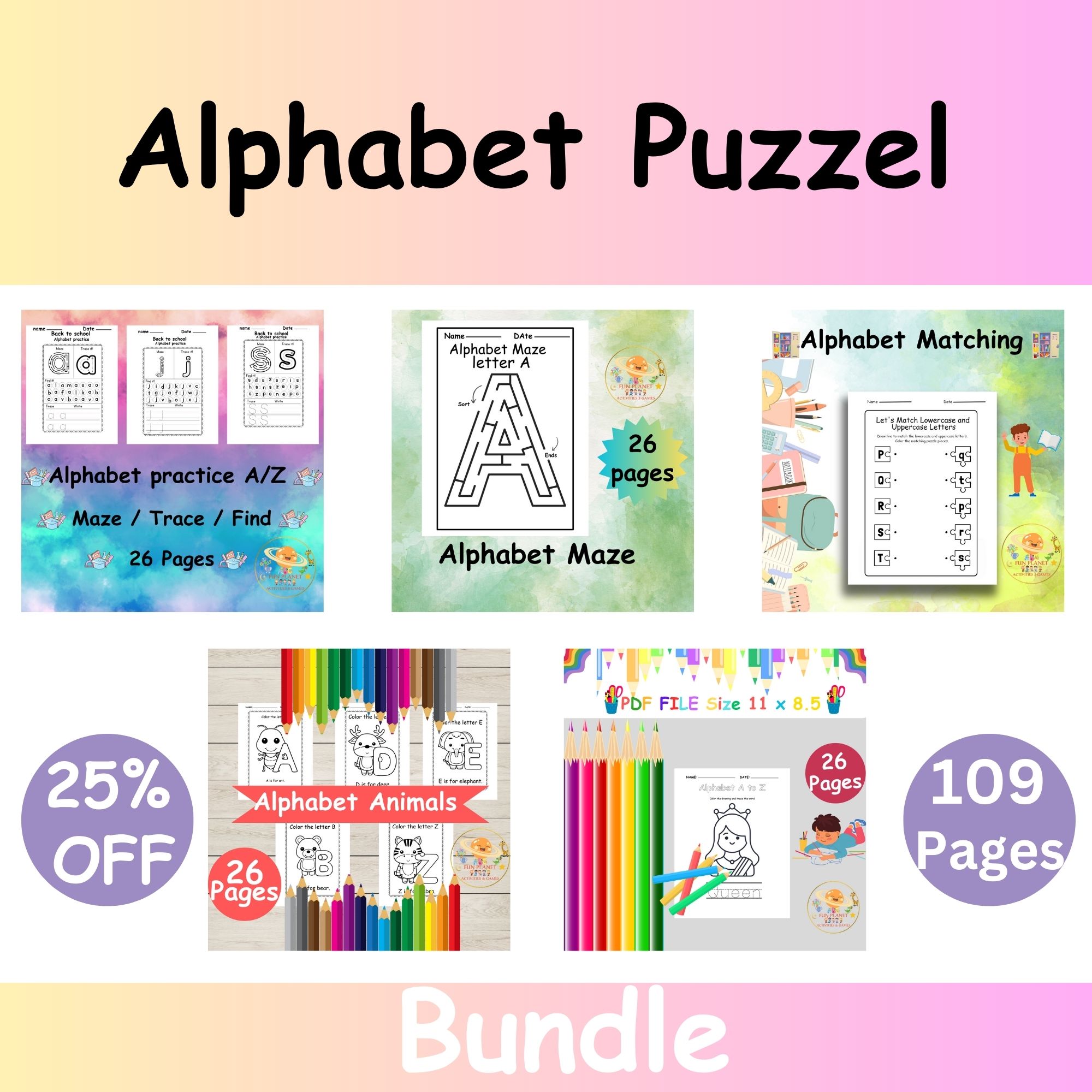 Alphabet Puzzle Bundle | Made By Teachers