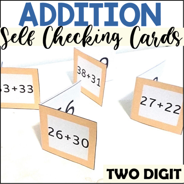Two Digit Addition without Regrouping Self Checking Cards | Made By ...