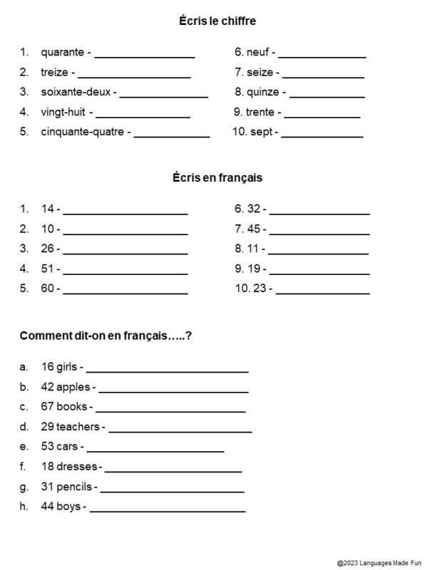 Back to School - Basic French Review | Made By Teachers