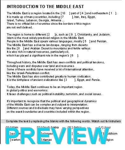 THE MIDDLE EAST - WORKSHEET BUNDLE | Made By Teachers