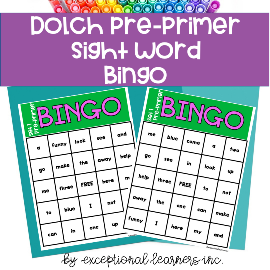 Dolch Pre Primer Bingo Game and Literacy Center | Made By Teachers