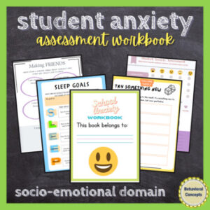 Student Anxiety Assessment Workbook | Self-assessment Workbook for Kids ...