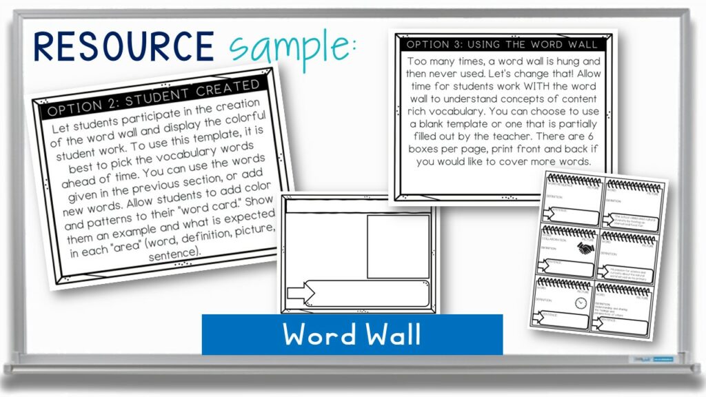 Back to School Vocabulary Activities: Word Wall, Vocab Hunt, Games ...
