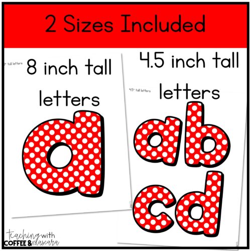 Red Polka Dot Printable Bulletin Board Letters - Made By Teachers