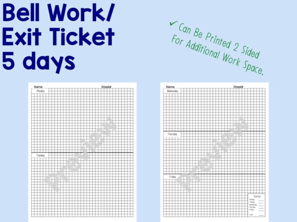 Bell Work / Exit Slip Template for MATH - Made By Teachers