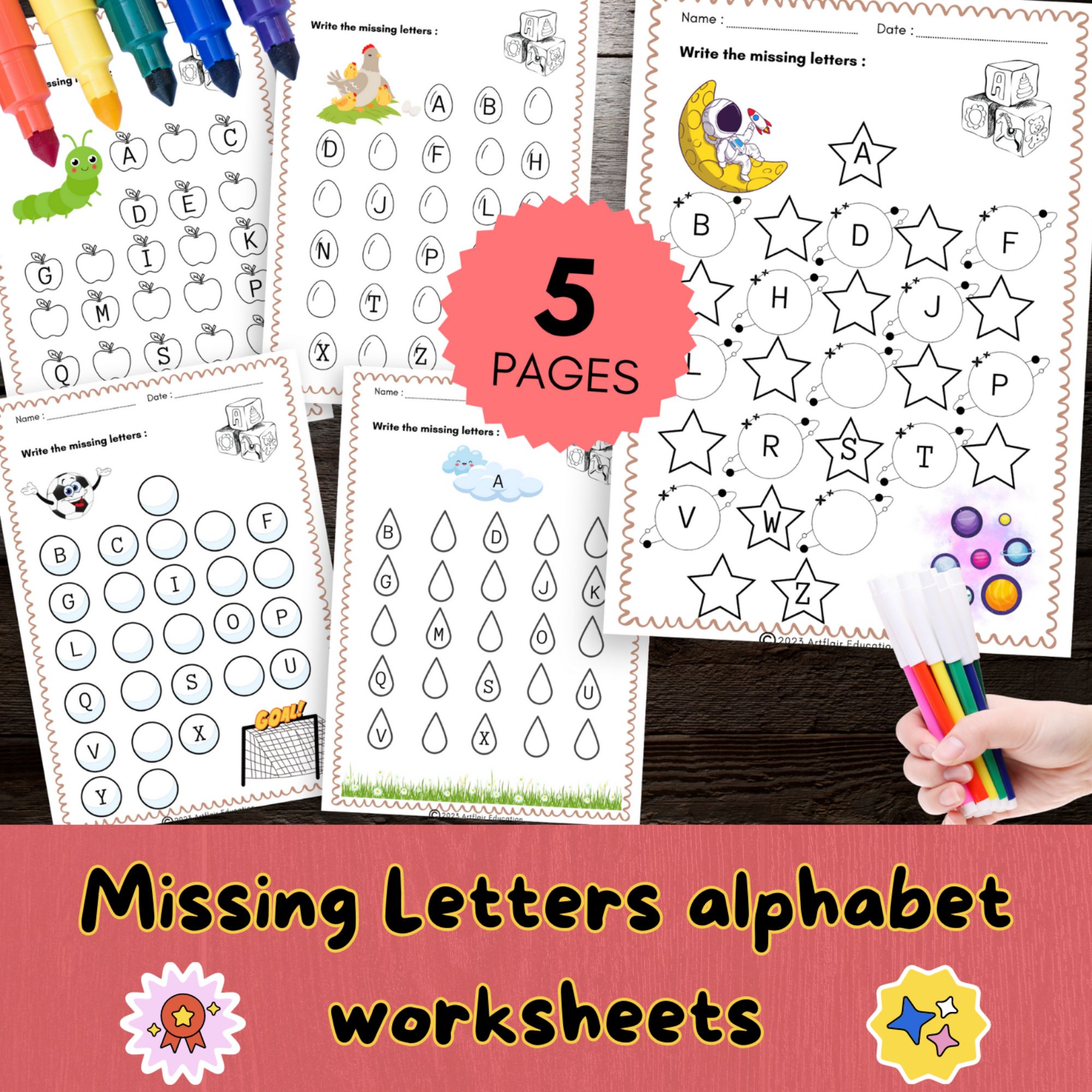 Alphabet tracing worksheets! 26 Printable practice writing letters ...
