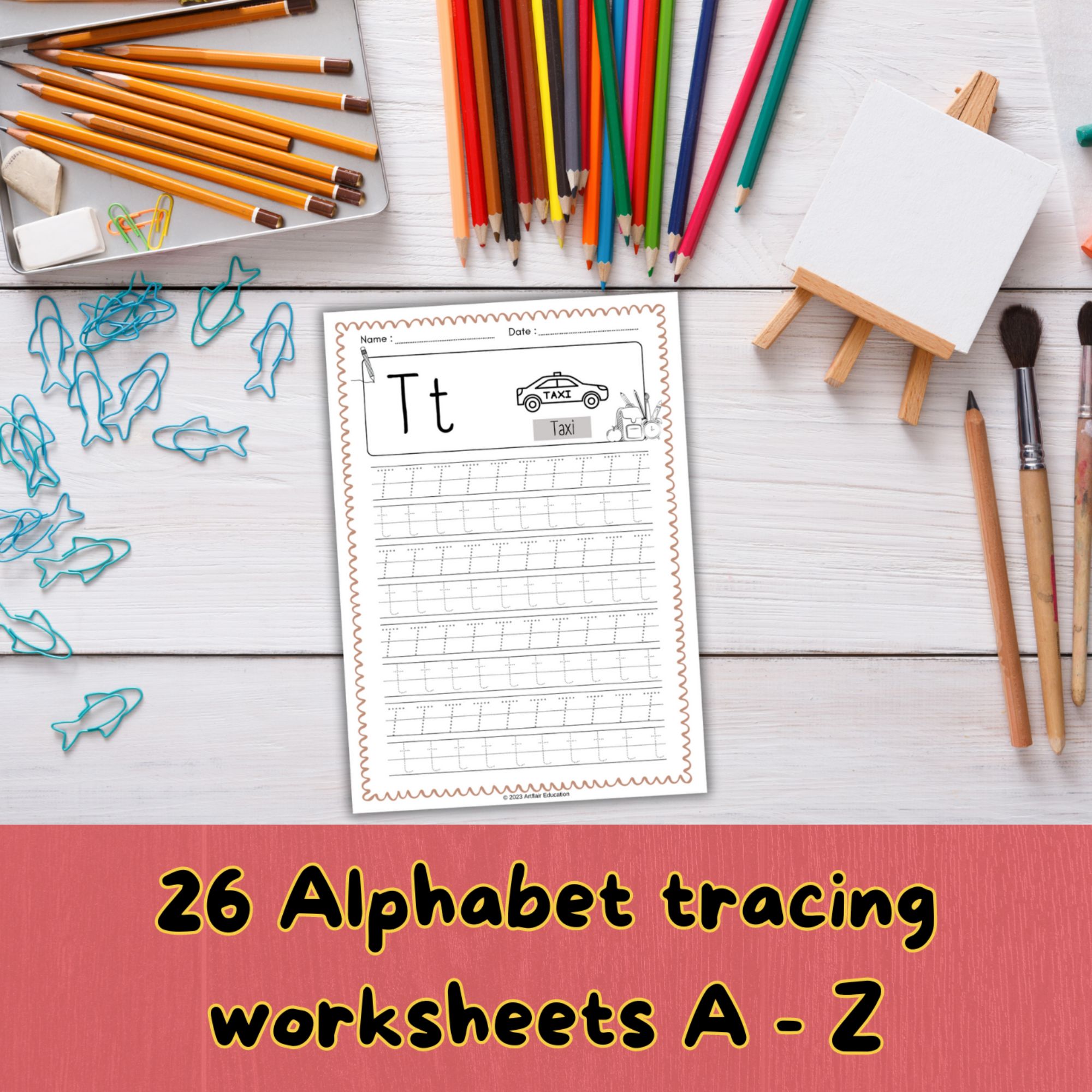 Alphabet tracing worksheets! 26 Printable practice writing letters ...