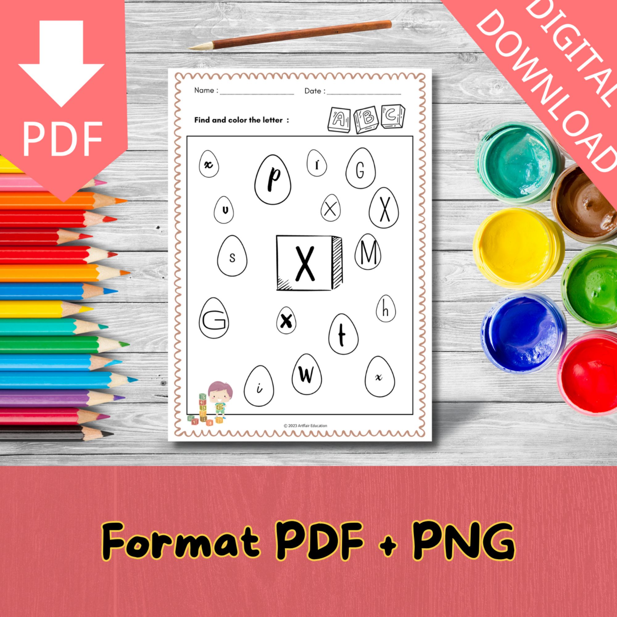 Alphabet Recognition and coloring worksheets! Alphabet Hunt! | Made By ...