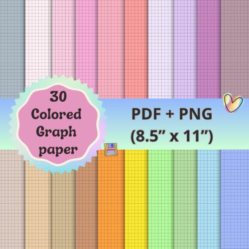 Printable lined Colored Graph Paper - Made By Teachers