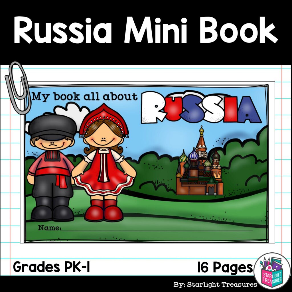 Russia Mini Book for Early Readers - A Country Study - Made By Teachers