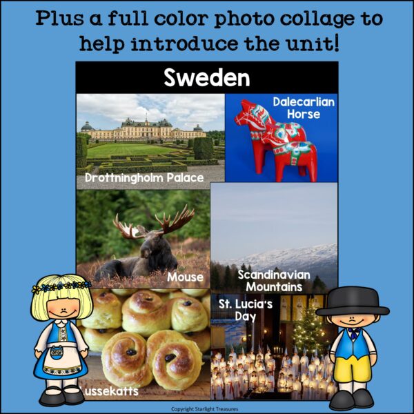 Sweden Mini Book for Early Readers - A Country Study - Made By Teachers