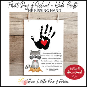 The Kissing Hand - Racoon - Story Book Craft - First Day of School ...