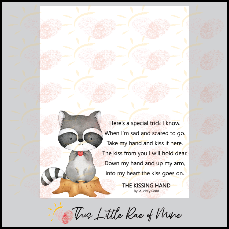 The Kissing Hand - Racoon - Story Book Craft - First Day of School ...