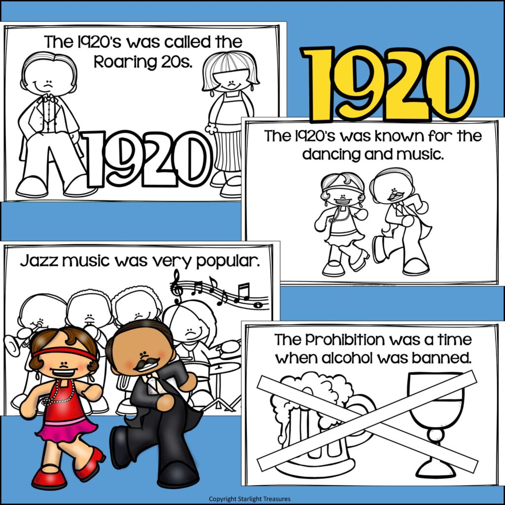 Decades: Life in the 1920s Mini Book for Early Readers - Made By Teachers